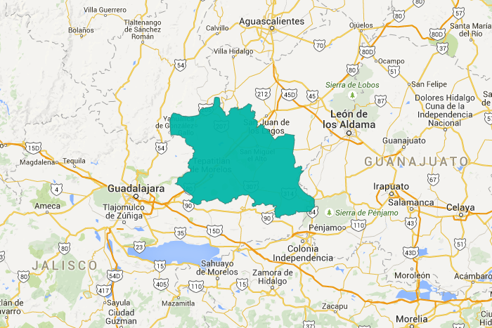 Mapa De La Región De Los Estados Del Sur